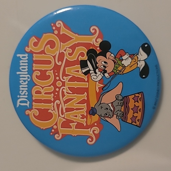 Disney | Other | Vintage Disneyland Circus Fantasy Button | Poshmark